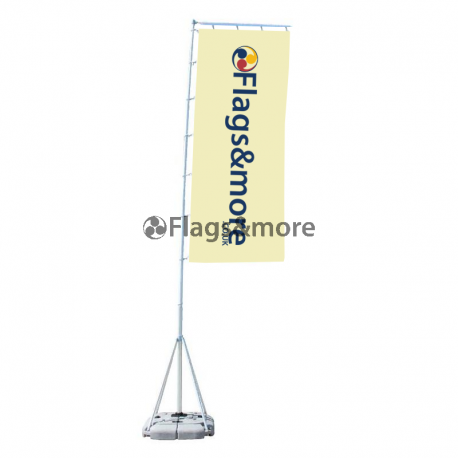 Portable pole MEGA Flag Block with custom made flag